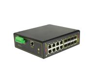 China 16 Port Gigabit Industrial PoE Switch Vibration Resistant for Long Distance Networks for sale