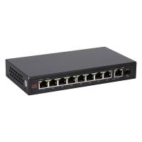 China 10-port Gigabit PoE switch with 30W PoE and Gigabit uplink for reliable network power for sale