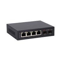 China 6 Port Gigabit PoE Switch With SFP Fiber Ports For High Power Network Devices for sale