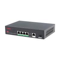 China Plug And Play 6 Port PoE Switch With 30W PoE+ Power And Gigabit Uplink for sale