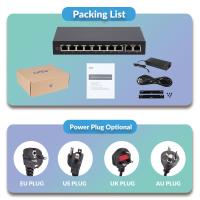 China Unmanaged Model 10 Port Gigabit PoE Switch With 20Gbps Switching Capacity for sale