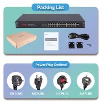 China 26 Port Gigabit PoE Switch Unmanaged Rackmount With IEEE 802.3af/At Support for sale