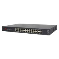China 28 Port Gigabit PoE Switch With IEEE802.3af Support For High Density Power Supply for sale