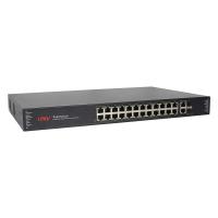 China 28 Port Gigabit PoE Switch With IEEE802.3af Support For High Density Power Supply for sale