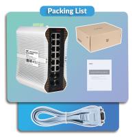 China 16 Port 10G Uplink Managed Industrial PoE Switch IEEE802.3af/At Standard CE mark for sale