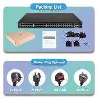 China 48 PoE Ports 30W Per Port 600W Total Power Gigabit Uplink PoE Fiber Switch for sale