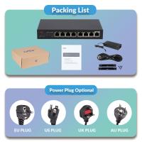 China 8 Port Gigabit Unmanaged Poe Switch 16Gbps Switching Capacity Network Solution for sale