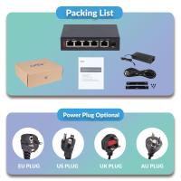 China 6 Port Gigabit PoE Switch 30W Per Port 12Gbps Switching Capacity For IP Surveillance for sale