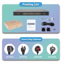 China 28 Port Gigabit Managed PoE Switch 600W Total Power For IP Surveillance Systems for sale