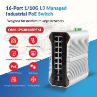 China 16 Port 10G Uplink Managed Industrial PoE Switch IEEE802.3af/At Standard CE mark for sale