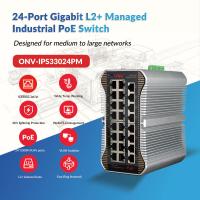 China 24 Port Gigabit Managed Industrial PoE Switch With IEEE802.3af IEEE802.3at Compatible for sale