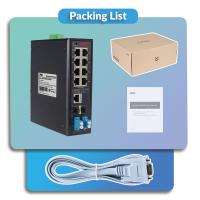 China 10 Port Gigabit Bypass Managed Industrial PoE Switch With IEEE 802.3af IEEE 802.3at for sale