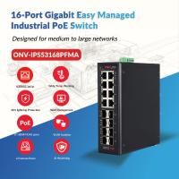 China 16 Port Gigabit Easy Managed Industrial PoE Switch With IEEE802.3af/At PoE Standard for sale