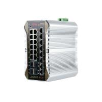 China 24-port 10G Uplink Managed Industrial PoE Switch with IEEE802.3af/at PoE Standard for sale