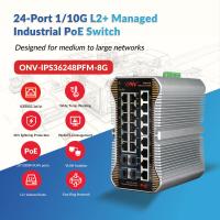 China 24-port 10G Uplink Managed Industrial PoE Switch with IEEE802.3af/at PoE Standard for sale