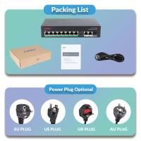 China 11 Port Unmanaged Gigabit PoE Switch With 30W PoE+ And SFP Fiber Uplink for sale