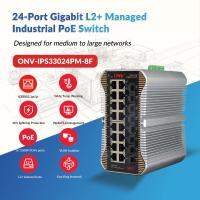 China L2+ Managed 24 Port Gigabit Industrial Fiber PoE Switch With 52Gbps Switching Capacity for sale