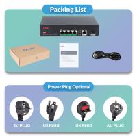 China Plug And Play 6 Port PoE Switch With 30W PoE+ Power And Gigabit Uplink for sale