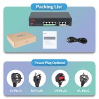 China 7 Port Gigabit PoE Switch With 6 RJ45 Ports 1 SFP Fiber Port For Flexible Networking for sale