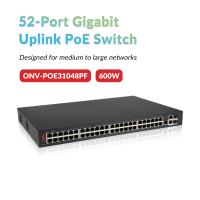 China 48 PoE Ports 30W Per Port 600W Total Power Gigabit Uplink PoE Fiber Switch for sale