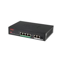 China 7-port Gigabit PoE switch with 60W PoE++ port, watchdog function, and 250m extended range for reliable network power for sale