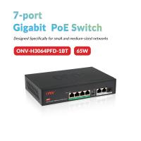 China 7-port Gigabit PoE switch with 60W PoE++ port, watchdog function, and 250m extended range for reliable network power for sale