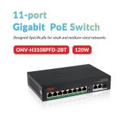 China Zero Configuration 11 Port Gigabit PoE Switch With 12Gbps Switching Capacity for sale