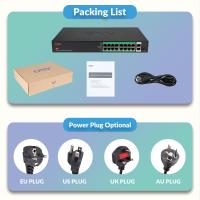 China 19 Port Gigabit Uplink PoE Switch With 250W Power For High Density Networking for sale