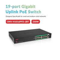 China 19 Port Gigabit Uplink PoE Switch With 250W Power For High Density Networking for sale
