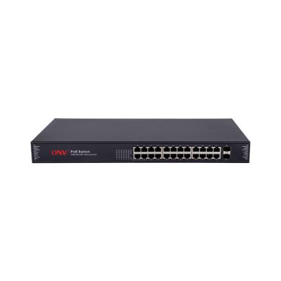 China 26 Port Gigabit PoE Switch Unmanaged Rackmount With IEEE 802.3af/At Support for sale