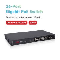China 26 Port Gigabit PoE Switch Unmanaged Rackmount With IEEE 802.3af/At Support for sale