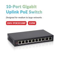 China Unmanaged Model 10 Port Gigabit PoE Switch With 20Gbps Switching Capacity for sale