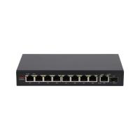 China 10-port Gigabit PoE switch with 30W PoE and Gigabit uplink for reliable network power for sale