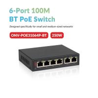 China 6 Port 10/100M PoE Switch With 90W PoE Output For High Power Devices for sale