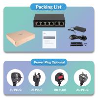 China 6 Port Gigabit Bt PoE Switch With 90W PoE Output And Full Line Speed Forwarding for sale