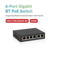 China 6 Port Gigabit Bt PoE Switch With 90W PoE Output And Full Line Speed Forwarding for sale