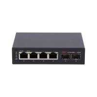 China 6 Port Gigabit PoE Switch With SFP Fiber Ports For High Power Network Devices for sale