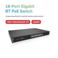 China Plug and Play 18 Port Gigabit PoE Switch With 1200W IEEE 802.3 Bt/Af/At Support for sale