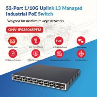 China 52 Port 10G Uplink Managed Industrial PoE Switch With L3 Network Management Functions for sale