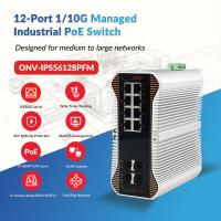 China Industrial 12 Port 10G Uplink Managed PoE Switch With IEEE802.3af/At PoE Standard for sale