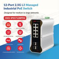China 12 Port 2.5G L3 Managed Industrial PoE Switch DIN Rail Or Desktop Installation for sale