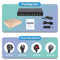 China 10-port Gigabit PoE switch with 30W PoE and Gigabit uplink for reliable network power for sale