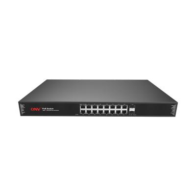 China Plug and Play 18 Port Gigabit PoE Switch With 1200W IEEE 802.3 Bt/Af/At Support for sale