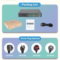 China Desktop Fanless 18 Port Gigabit Uplink PoE Switch With 16x10/100M RJ45 Ports for sale