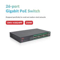 China 26 Port Gigabit PoE Switch With 30W PoE Per Port Gigabit Uplink SFP Ports for sale