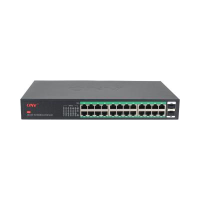 China 26 Port Gigabit PoE Switch With 30W PoE Per Port Gigabit Uplink SFP Ports for sale