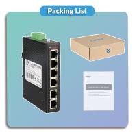 China 6 Port Gigabit Industrial Unmanaged Poe Switch Fanless Design DIN Rail Mounting for sale
