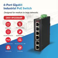 China 6 Port Gigabit Industrial Unmanaged Poe Switch Fanless Design DIN Rail Mounting for sale
