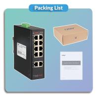 China 10 Port Gigabit Industrial PoE Switch IEEE 802.3af IEEE 802.3at Standard For IP Cameras for sale