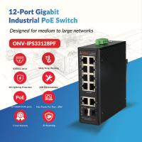 China 12 Port Gigabit Industrial PoE Switch 24Gbps Switching Capacity For Surveillance Networks for sale